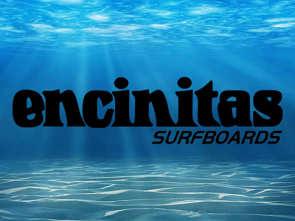 Black Icon Logo Die Cut Sticker - Encinitas Surfboards