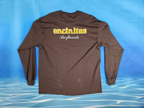 Long Sleeve Yellow Icon Logo Tee - Encinitas Surfboards