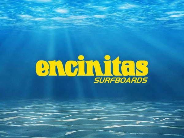 Yellow Icon Logo Die Cut Sticker - Encinitas Surfboards