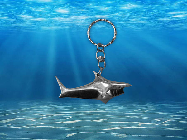 Aluminum Mako Shark Keychain - Encinitas Surfboards